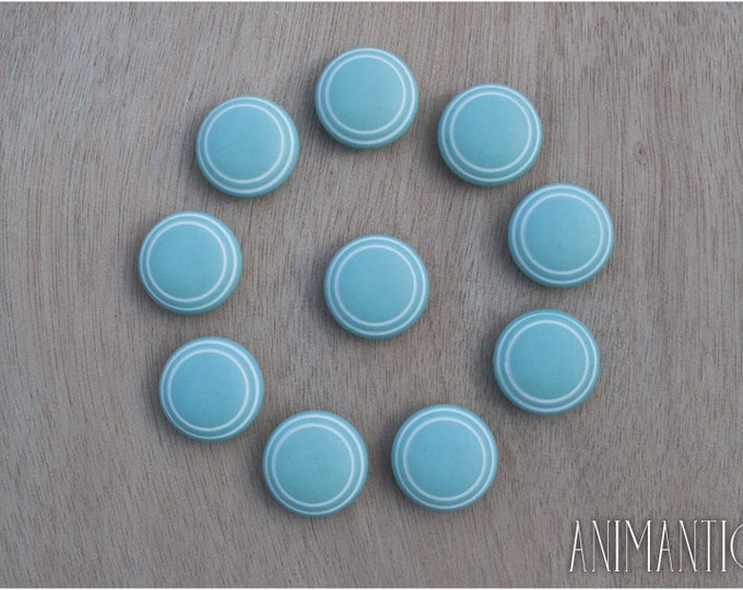 Ten 70's Vintage Plastic Buttons in Light Blue - Etsy