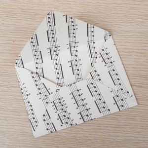 Vintage Music Sheets Envelopes, Wedding Envelopes, Favour Envelopes ...