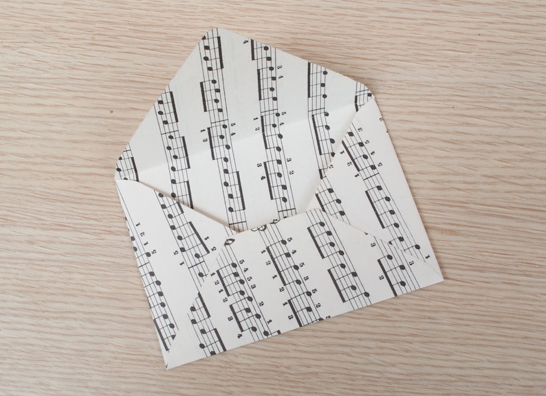 Vintage Music Sheets Envelopes, Wedding Envelopes, Favour Envelopes ...