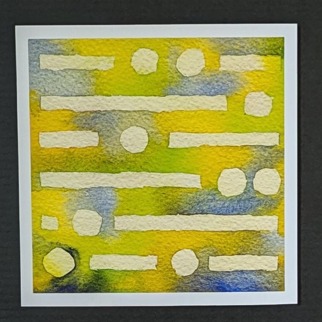 Abstract Watercolor Dashes & Dots Fine Art Print – Modern Minimalist ...