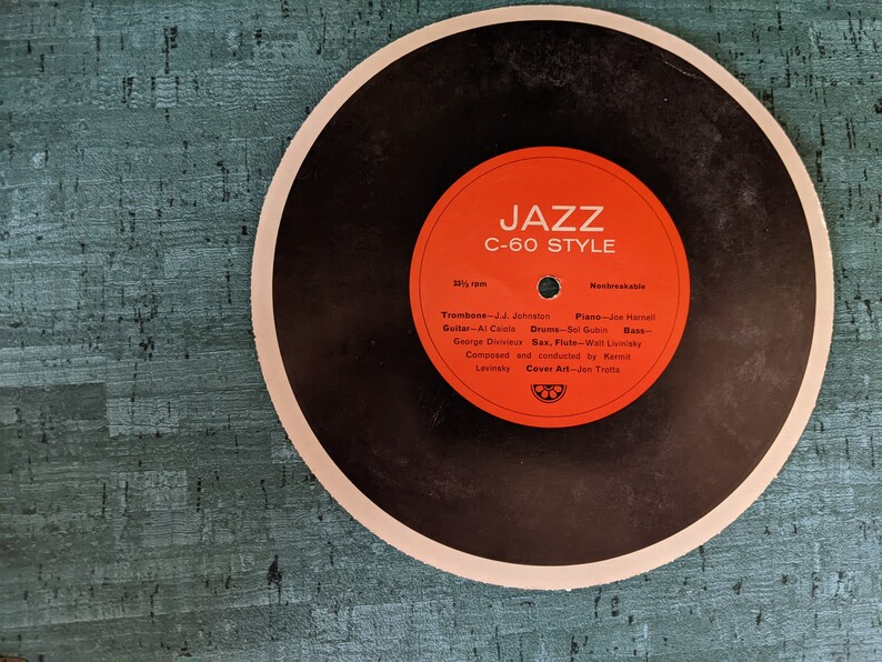 Paper Record Jazz Style 70s Album Art 33 RPM 70s Style Armstrong-jazz C ...