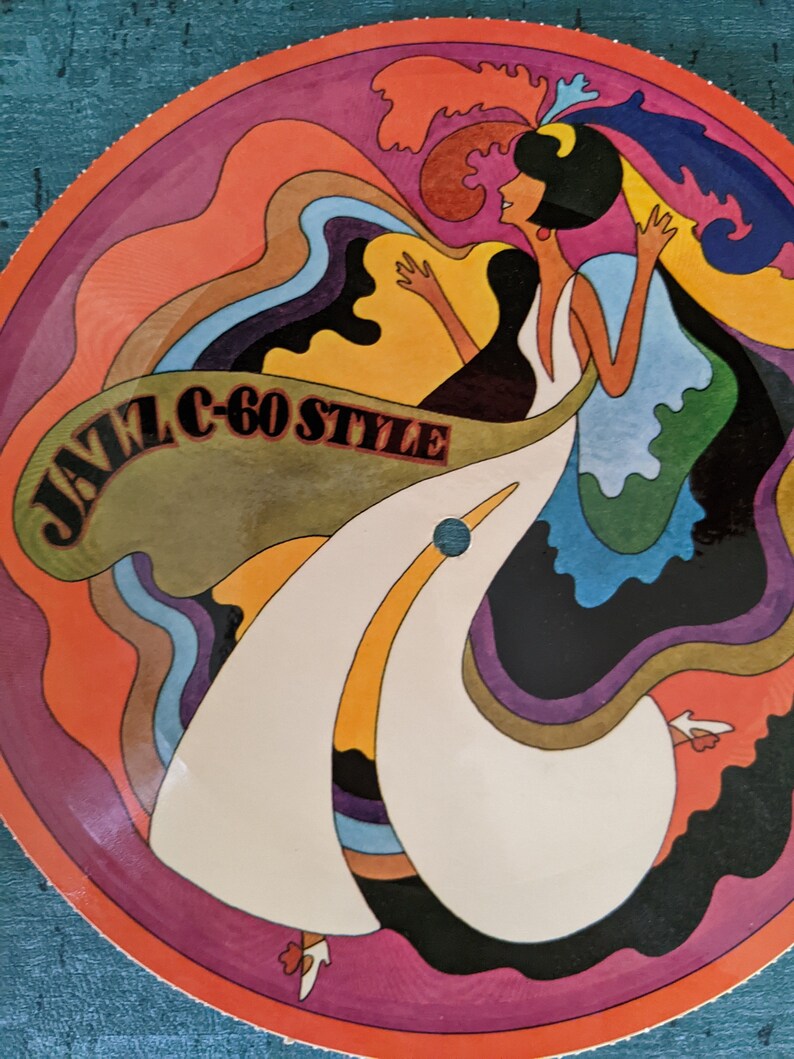 Paper Record Jazz Style 70s Album Art 33 RPM 70s Style Armstrong-jazz C ...
