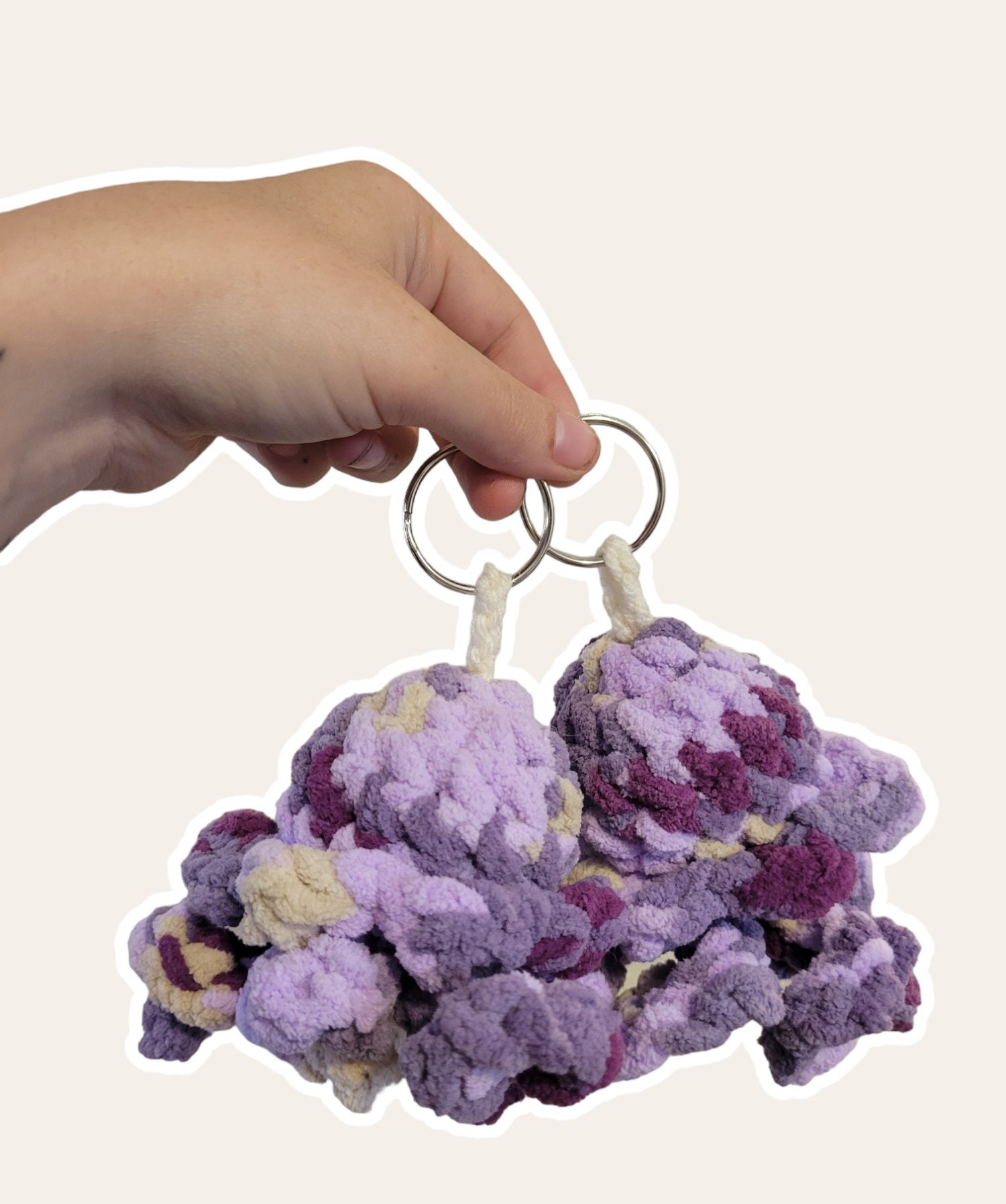 Crochet Peanut Butter and Jelly PB&J Themed Jellyfish Keychain - Etsy