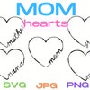 MOM Day HEART - SVG Png Jpg Included Mama Mother Nana Grandma - Use for ...