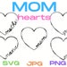 MOM Day HEART - SVG Png Jpg Included Mama Mother Nana Grandma - Use for ...