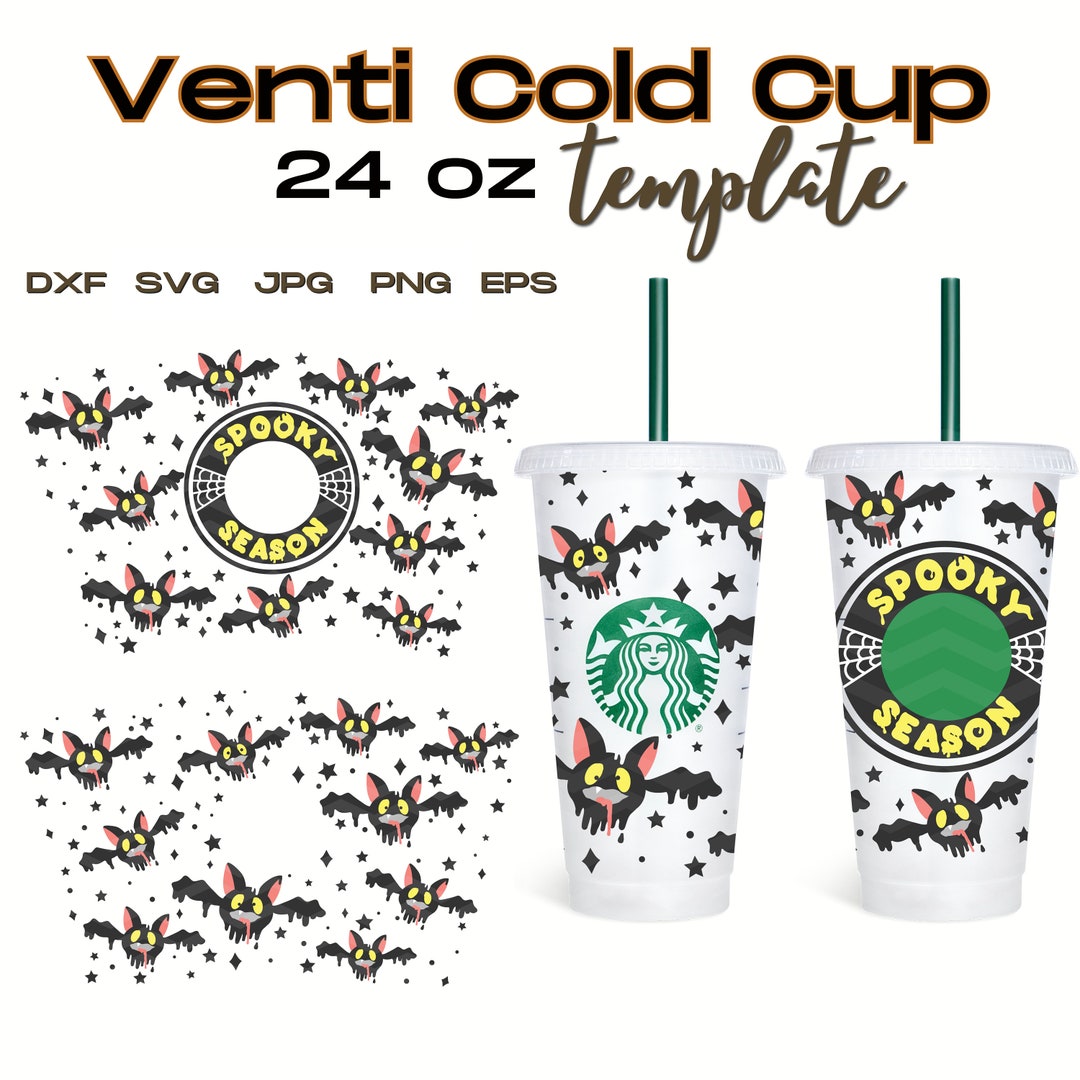 DRIPPY BATS SVG Wrap for 24 Oz Venti Cold Cup Tumbler, Spooky Season ...
