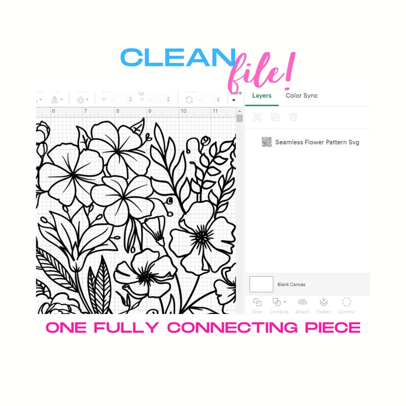 Floral Seamless Pattern, SVG PNG DXF Eps Jpg Pdf, Flower Pattern ...
