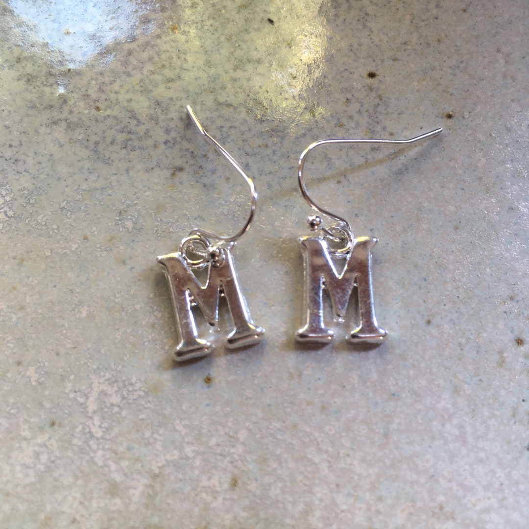 Pendientes iniciales joyas con letras pendientes iniciales - Etsy España