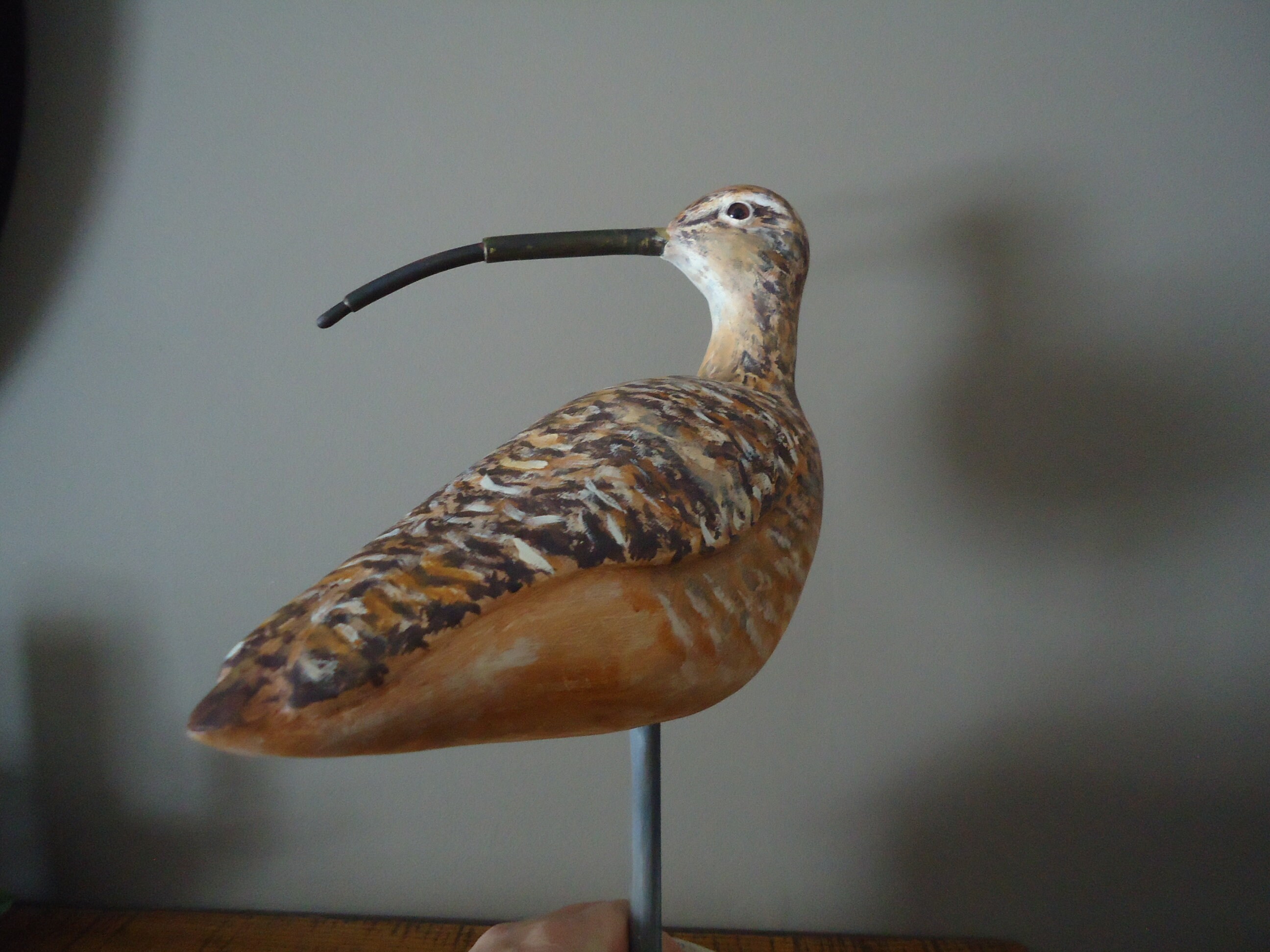 Carved Sculpture,, Long Billed Curlew, Shorebird, Smoothie, Decoy ...