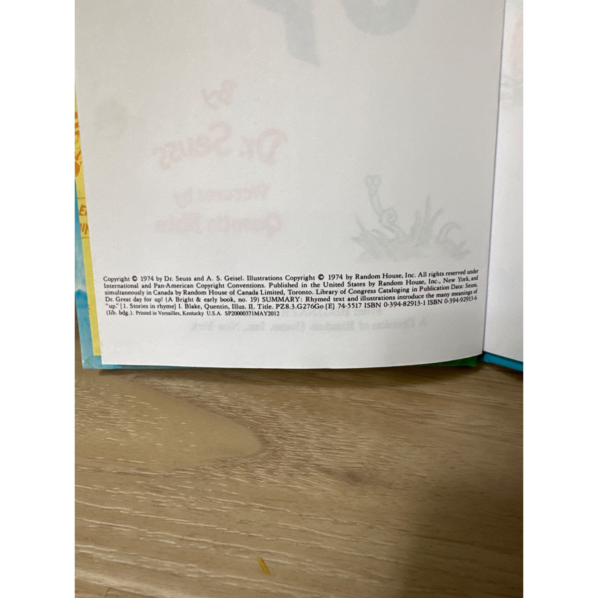 Great Day for up by Dr. Seuss Bright and Early Books for Beginning ...