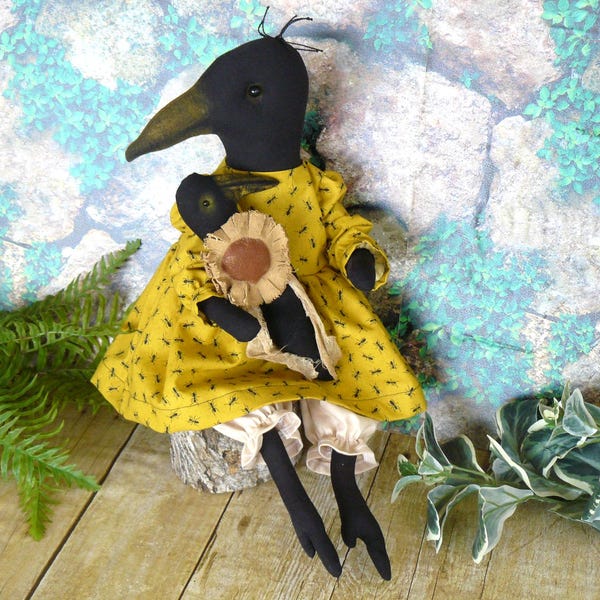 Crow Doll - Etsy