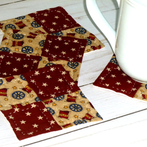 Quilted Coaster Set - Etsy