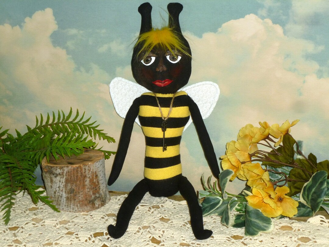 Bumble Bee Cloth Doll, Bee Doll With Key to the Hive, Honey Bee ...