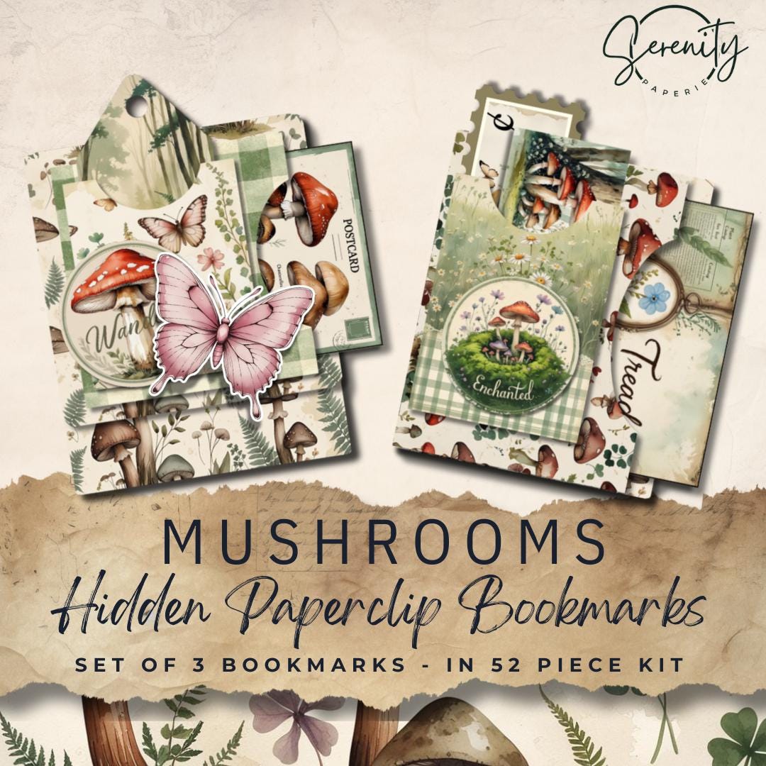 Vintage Hidden Paperclip Bookmarks - Set of 3 | Clip Pockets ...