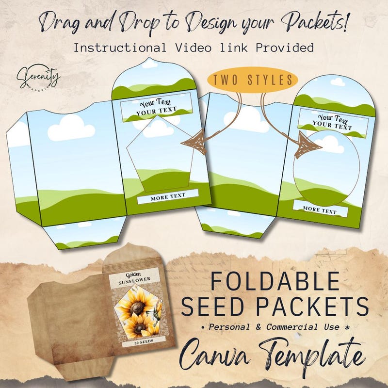 Seed Packet Template - Etsy