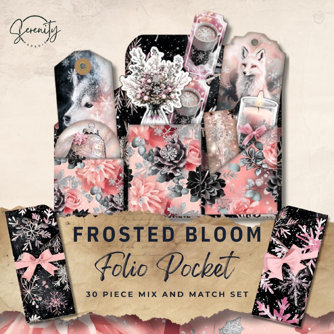 Frosted Bloom Junk Journal Folio Girly Journaling Kit JJ150 - Etsy