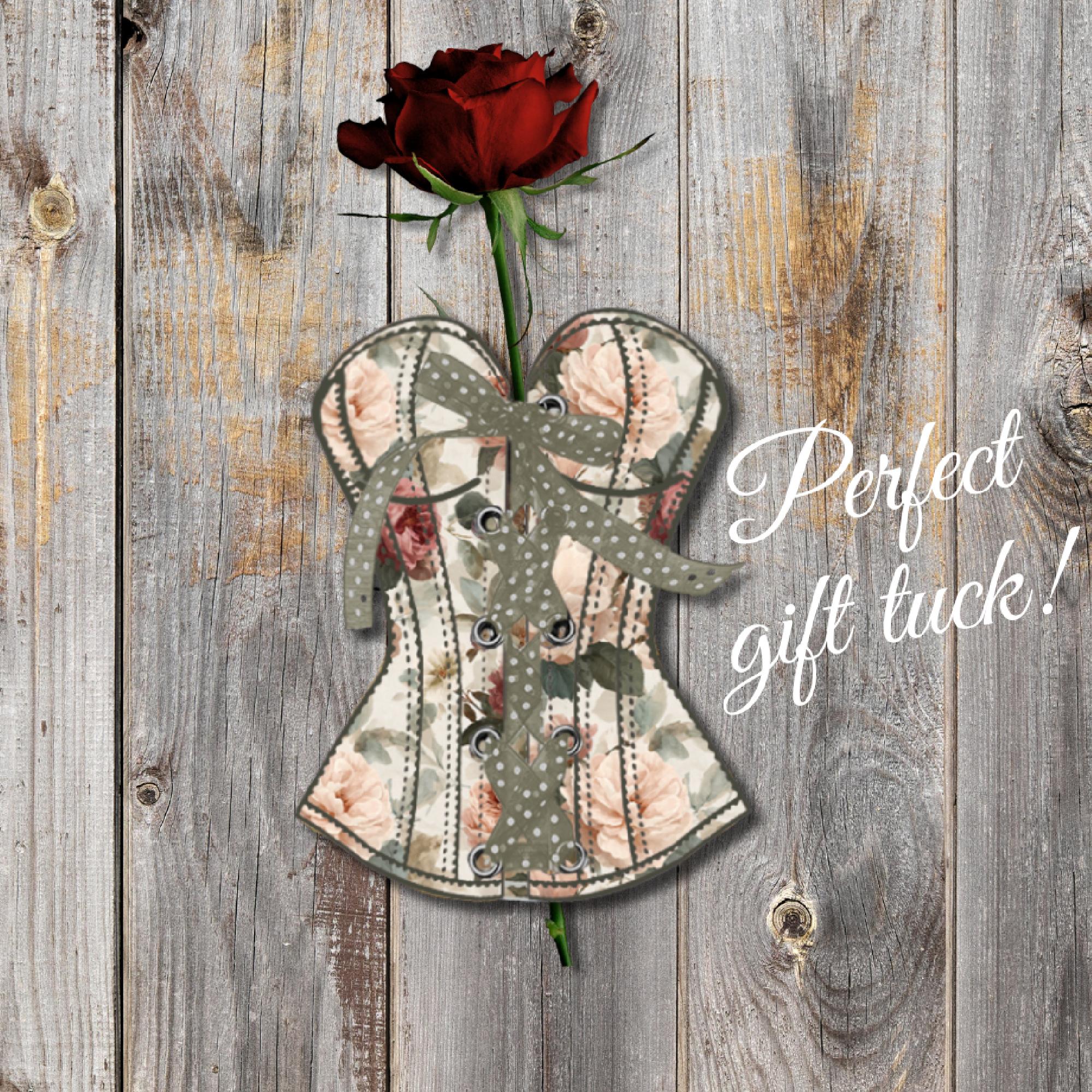 Corset Pocket Set of 3 for Junk Journal, Boudoir Botanica Ephemera 8 ...