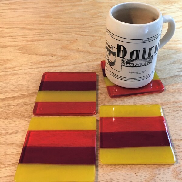 Fused Glass Coasters - Etsy