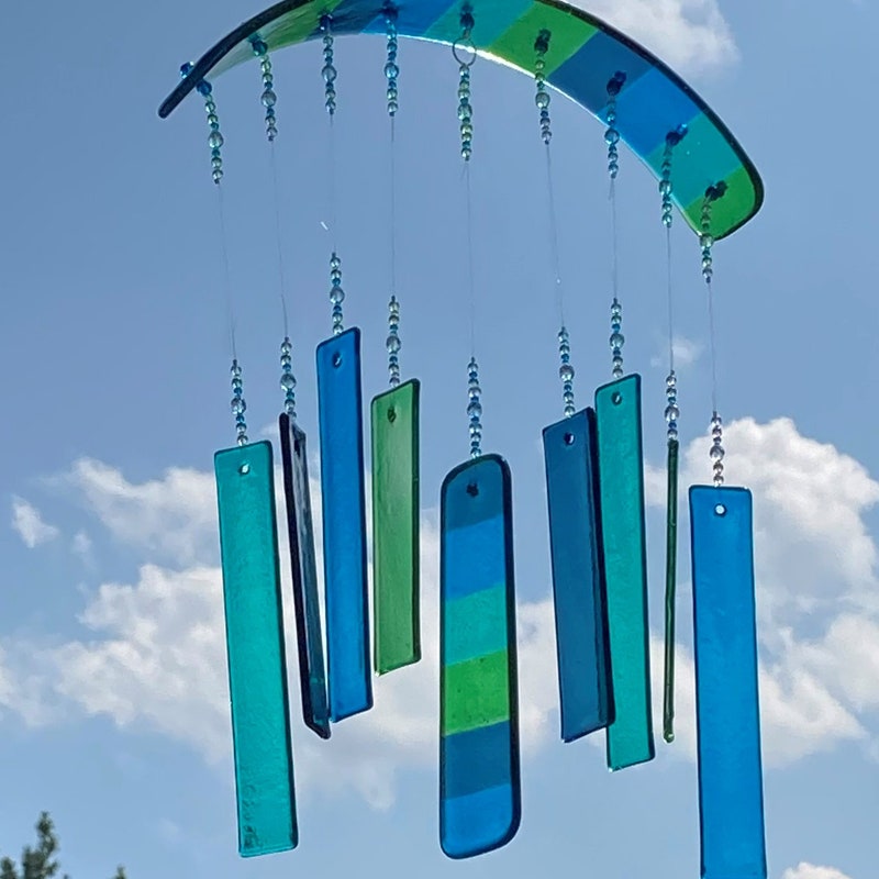 Stained Glass Wind Chimes - Etsy