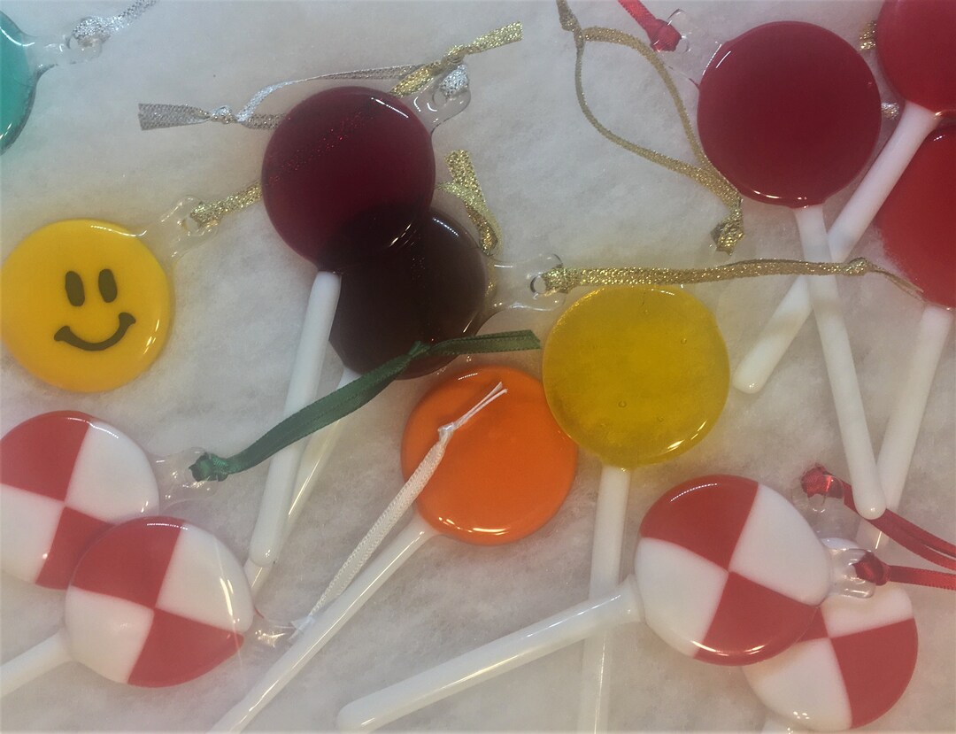 Lollipops! Fused Glass Ornament in a Variety of Flavors! - Etsy