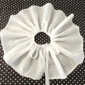 White Ruff Collar Elizabeth Ruffle Neck Collar Victorian Detachable ...
