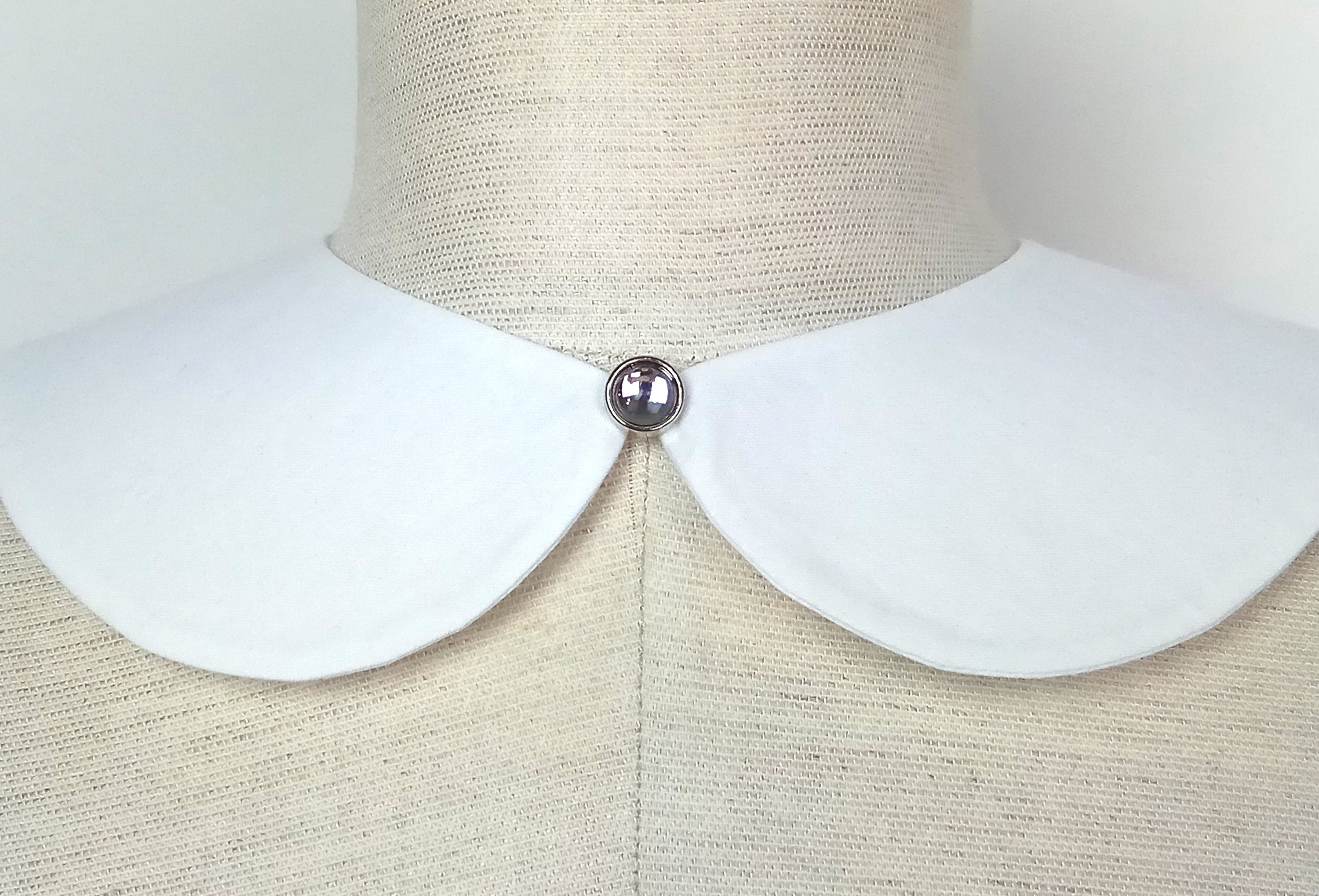 Handmade White Cotton Peter Pan Collar, Detachable Collar Necklace - Etsy