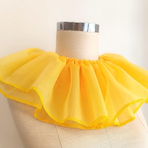 Ruff Neck Collar Elizabeth Ruffle Clown Yellow Collar Victorian ...