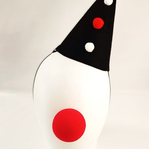 Clown Costume Set – Harlequin Jester Hat and Ruffle Collar Circus Party ...