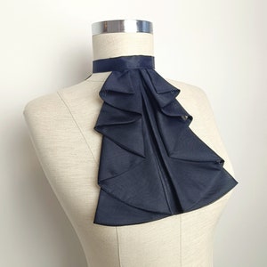 Black Elegant Victorian Jabot Collar Historical Cravat Costume ...