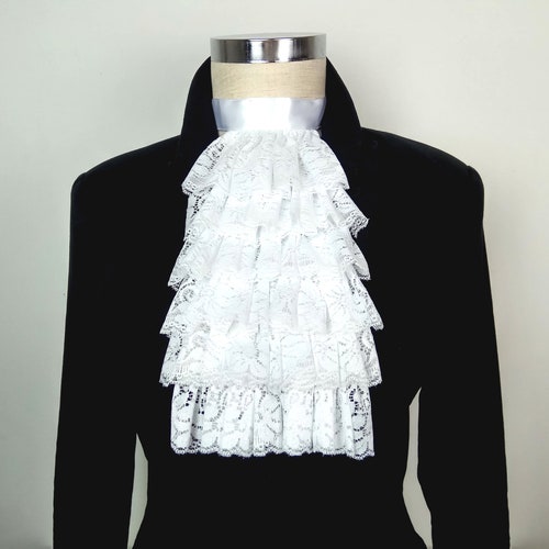Lace Jabot Victorian Jabot White Jabot Collar Pirate | Etsy