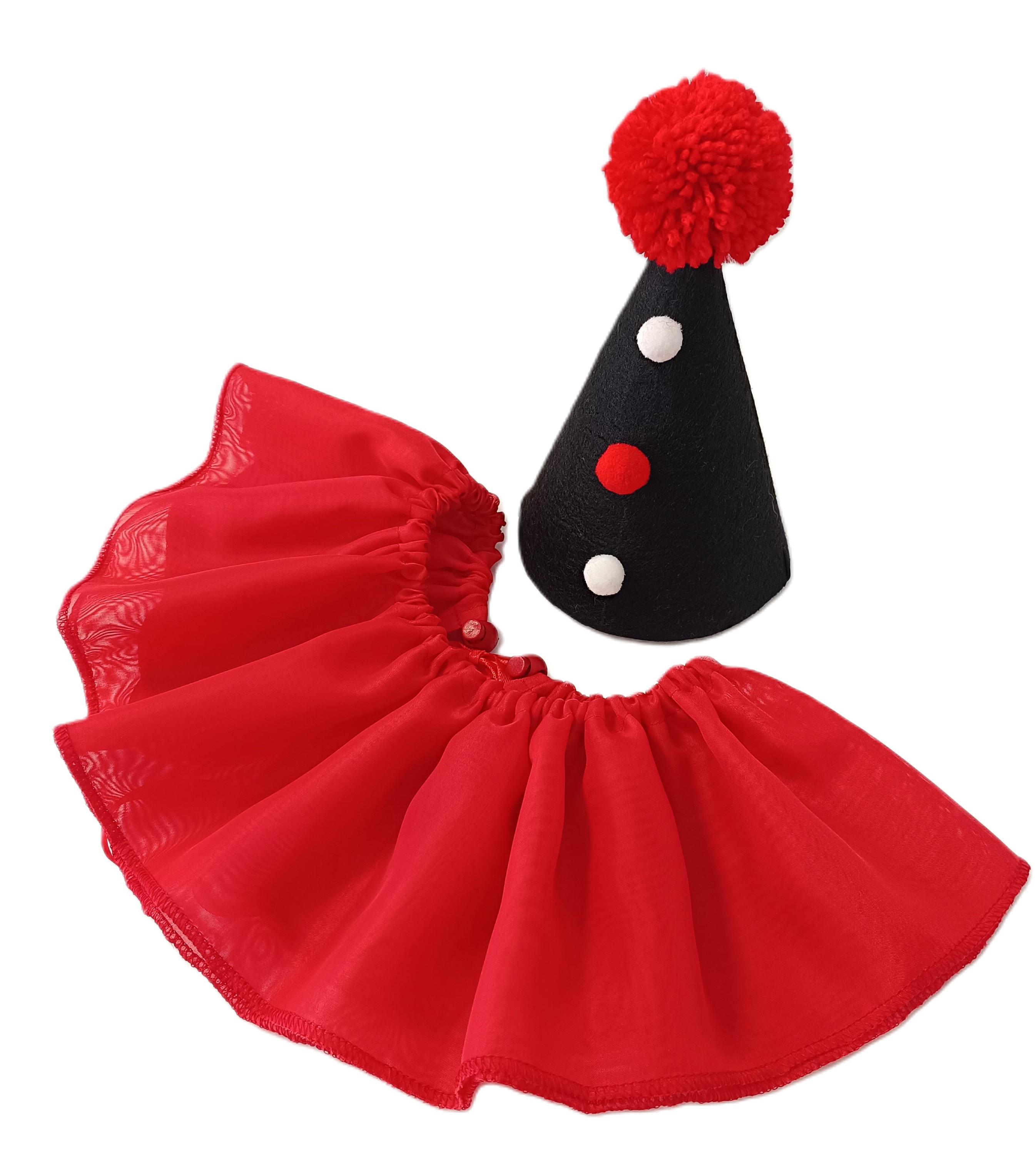 Red Clown Ruffle Collar Harlequin Halloween Costume Accessories ,clown ...