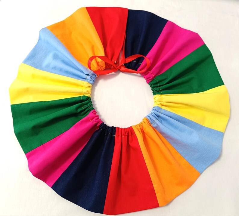 Clown Collar, Multicolored Harlequin Ruffle, Adjustable Costume Collar ...