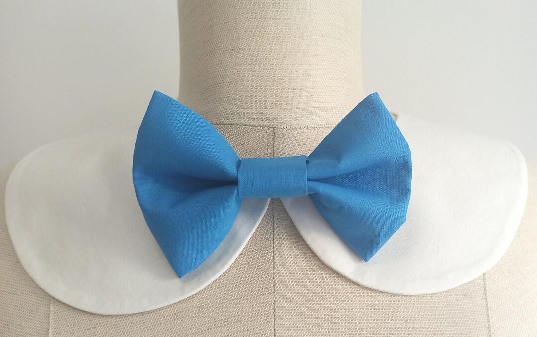 Pinocchio Detachable Collar – Handmade Blue Bow Tie Costume Accessory ...