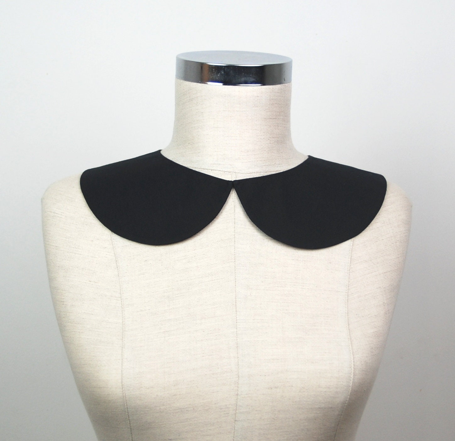 Black Cotton Peter Pan Collar, Detachable Vintage Necklace , Necklace ...