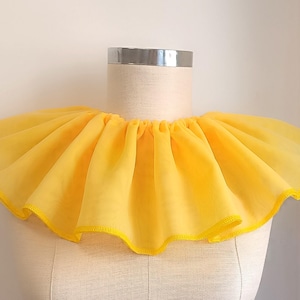 Ruff Neck Collar Elizabeth Ruffle Clown Yellow Collar Victorian ...