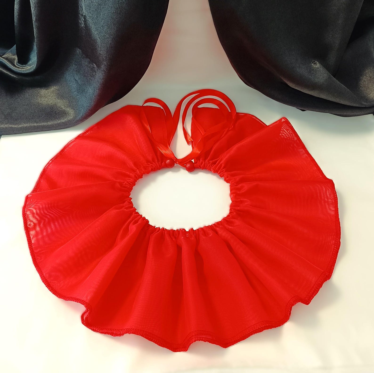Red Clown Ruffle Collar Harlequin Halloween Costume Accessories ,clown ...