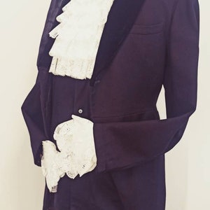 Victorian Ruffle Jabot and Wrist Cuffs Halloween Cosplay Jabot Collar ...