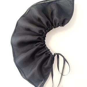 Black Clown Ruffle Collar Jester Hat and Collar Harlequin Pierrot ...