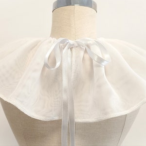White Ruff Collar Elizabeth Ruffle Neck Collar Victorian Detachable ...