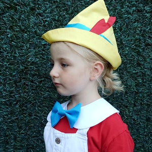 Pinocchio Costume Set – Handmade Hat and Detachable Collar With Bow Tie ...