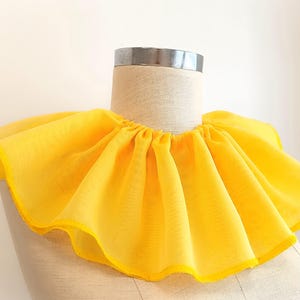 Ruff Neck Collar Elizabeth Ruffle Clown Yellow Collar Victorian ...