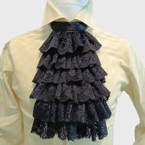 Victorian Jabot Collar and Wrist Cuffs Historical Ruffle Collar and ...