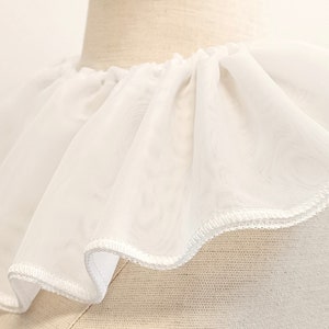 White Ruff Collar Elizabeth Ruffle Neck Collar Victorian Detachable ...