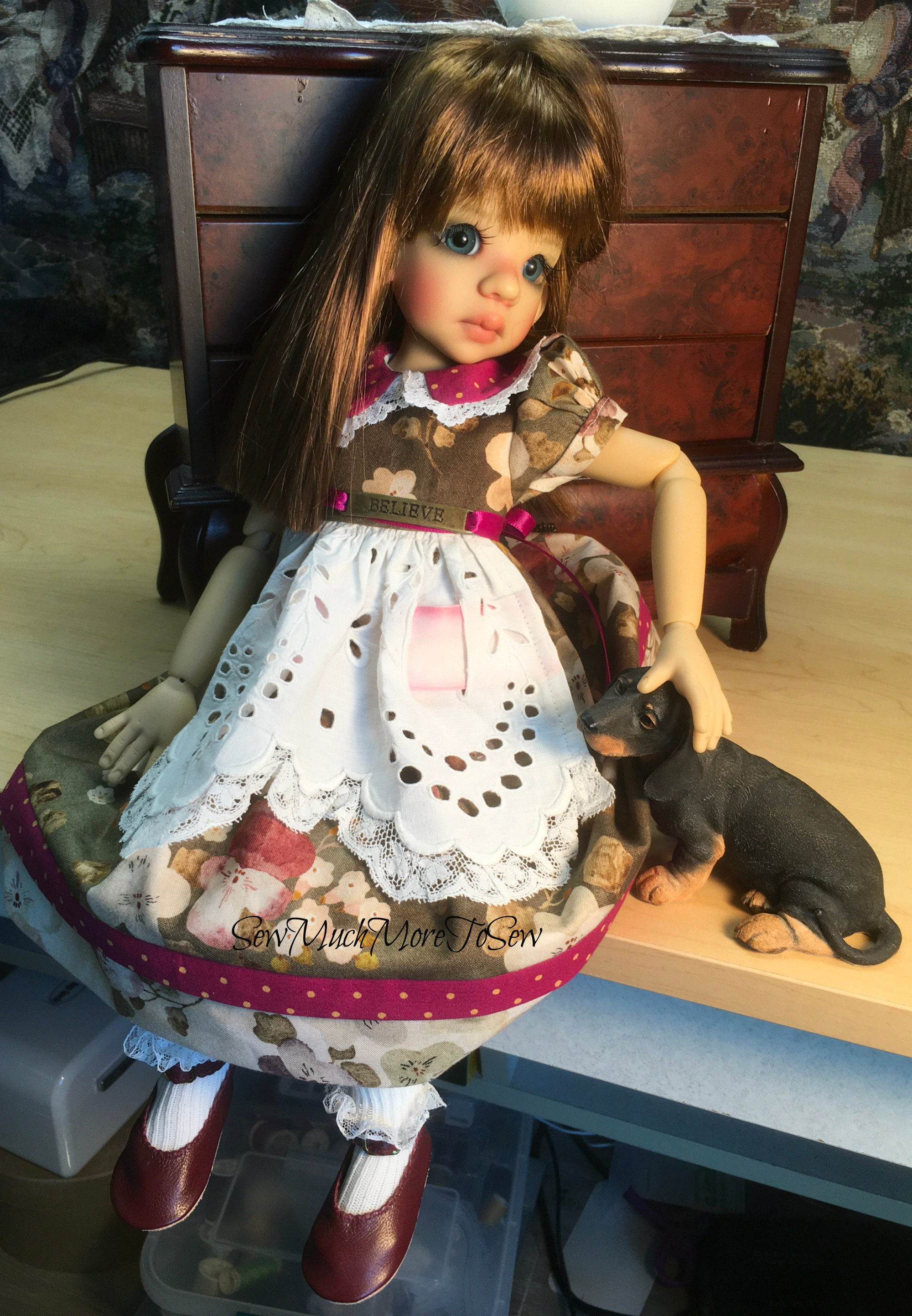 Big Stella Watercolor Pansies for Connie Lowe 20 Bjd Doll. NO DOLL ...