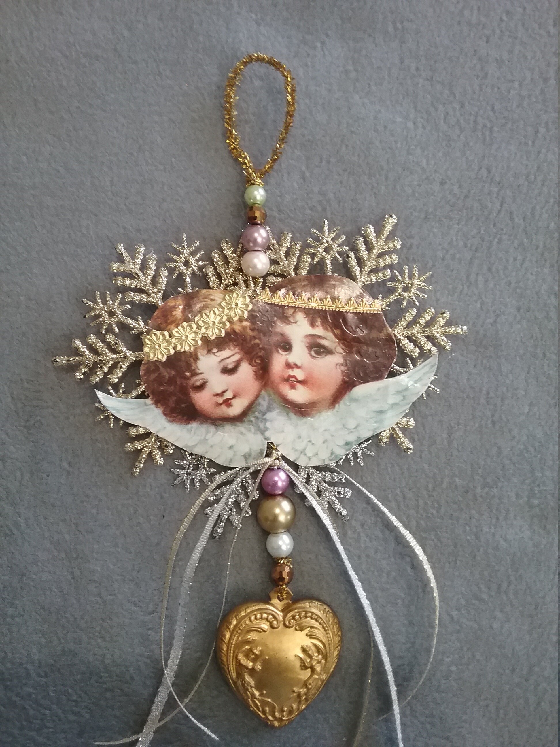 Pair of Angles on Heart - Etsy