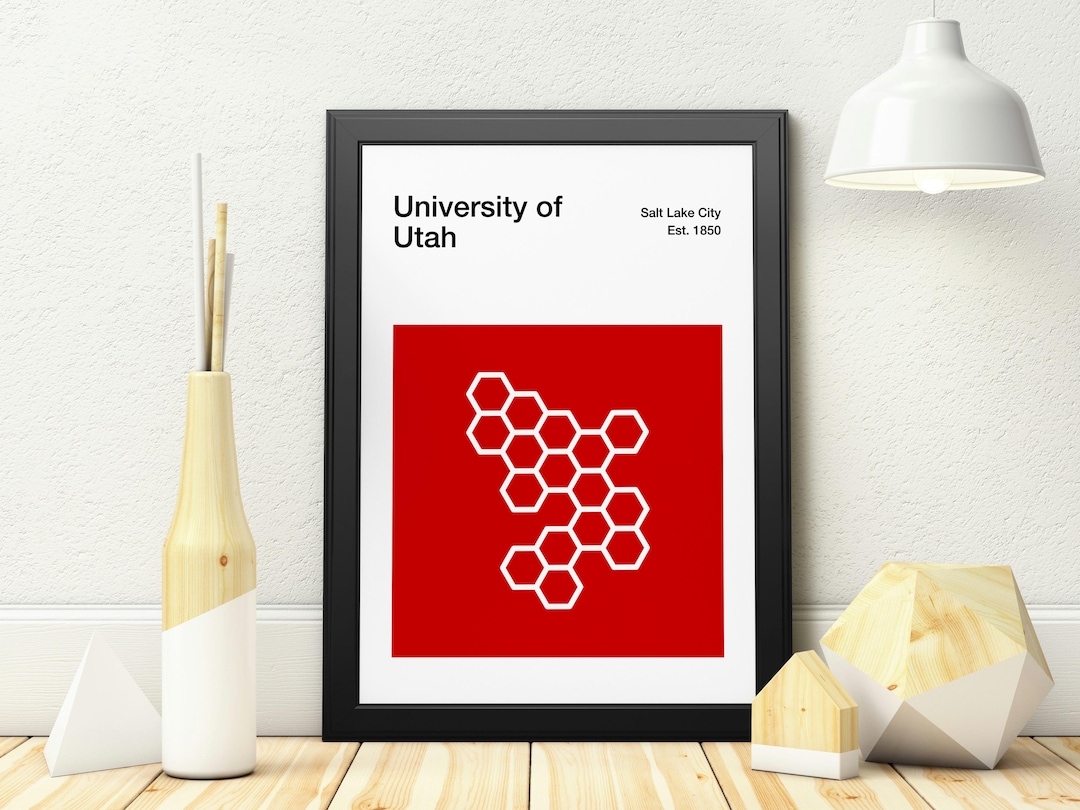 University of Utah Graphic Poster | Minimalist Wall Art | University ...