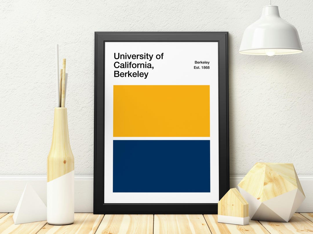 University of California Berkeley Color Block Poster | Minimalist Wall ...