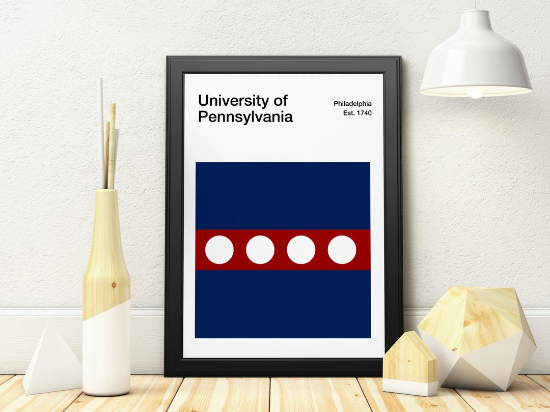 University of Pennsylvania Graphic Poster | Minimalist Wall Art ...