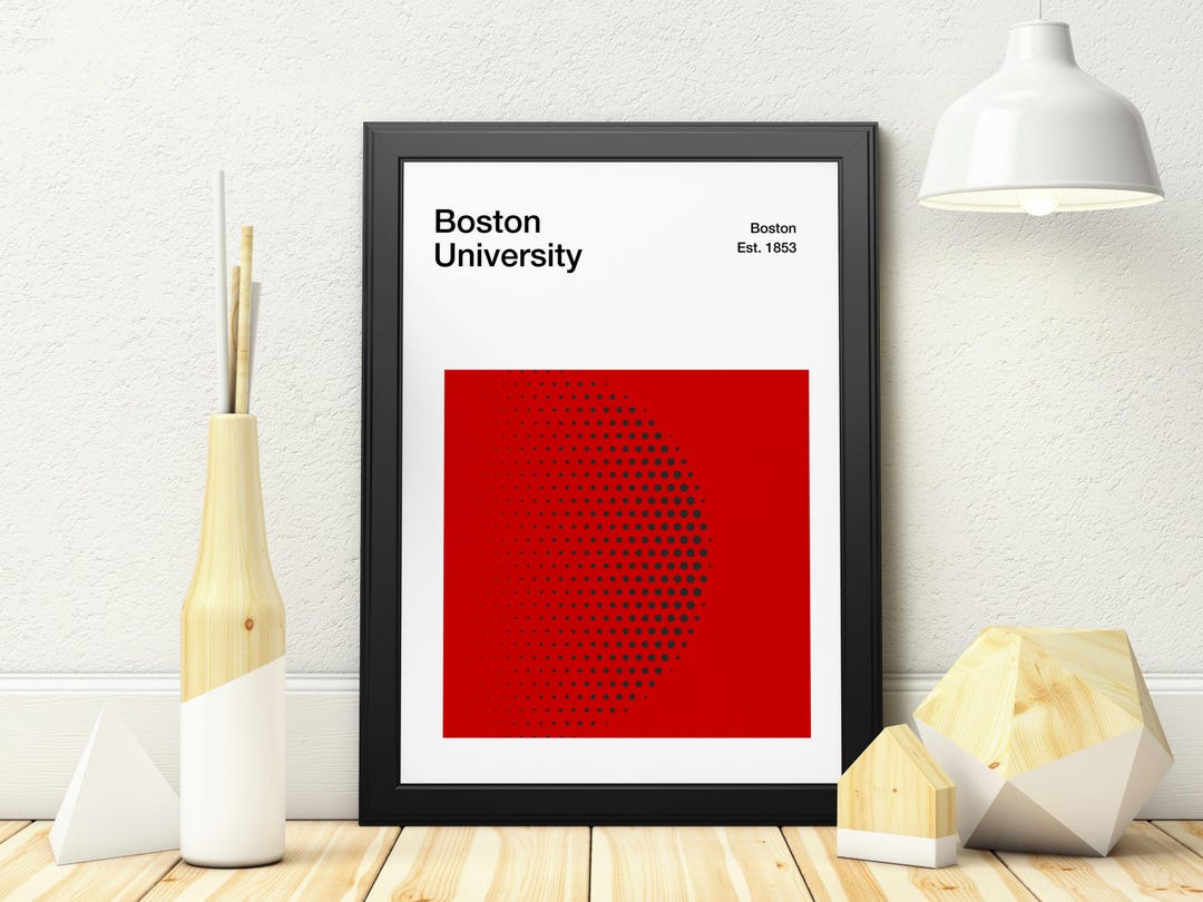 Boston University Graphic Poster | Minimalist Wall Art | University ...