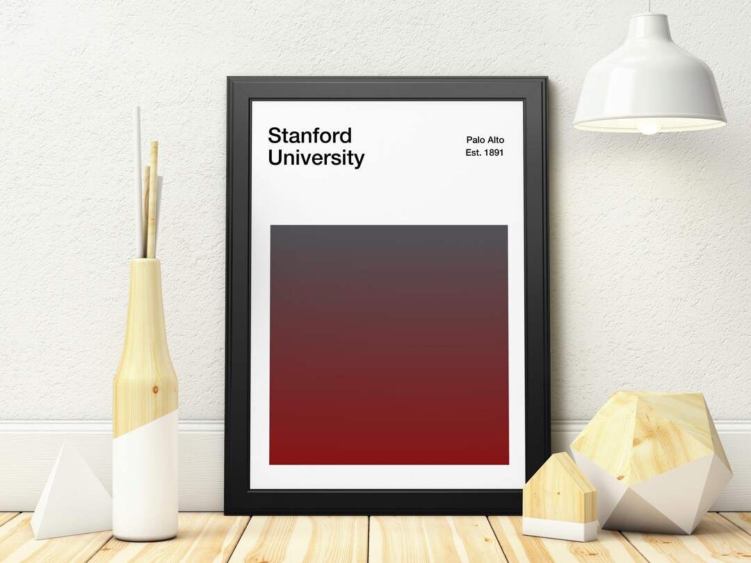 Stanford University Gradient Poster | Minimalist Wall Art | University ...